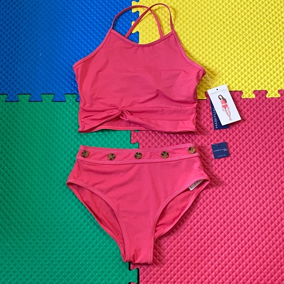 Habitual | Swim | Habitual Girl Contrast Stitch Twopiece Swimsuit Size ...